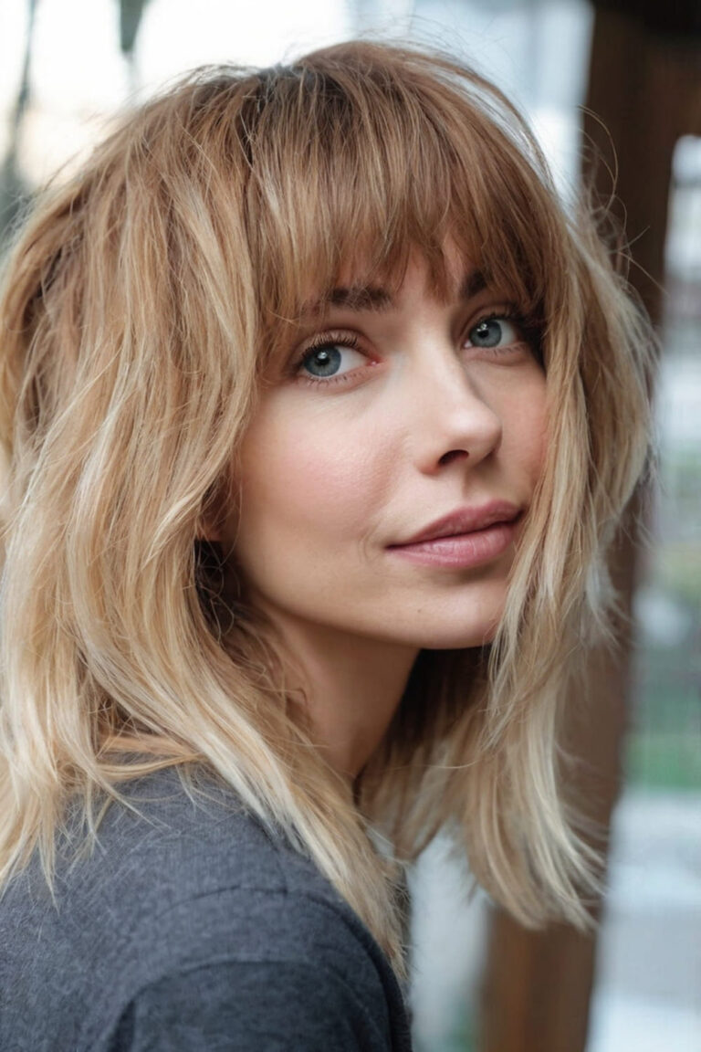 Top Medium Length Hairstyles with Bangs That Flatters All Hair Types